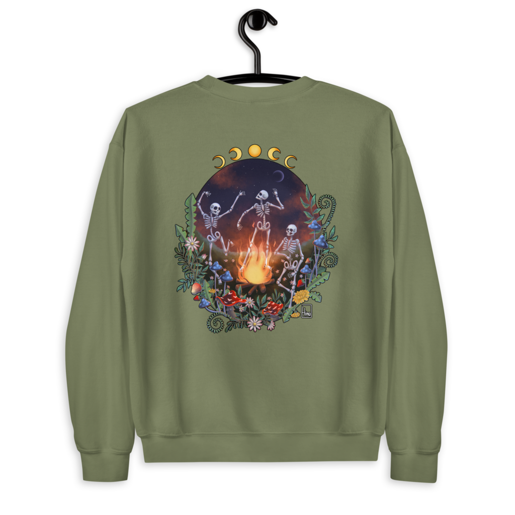 Sweat - Moon - Skulls - Hina Art